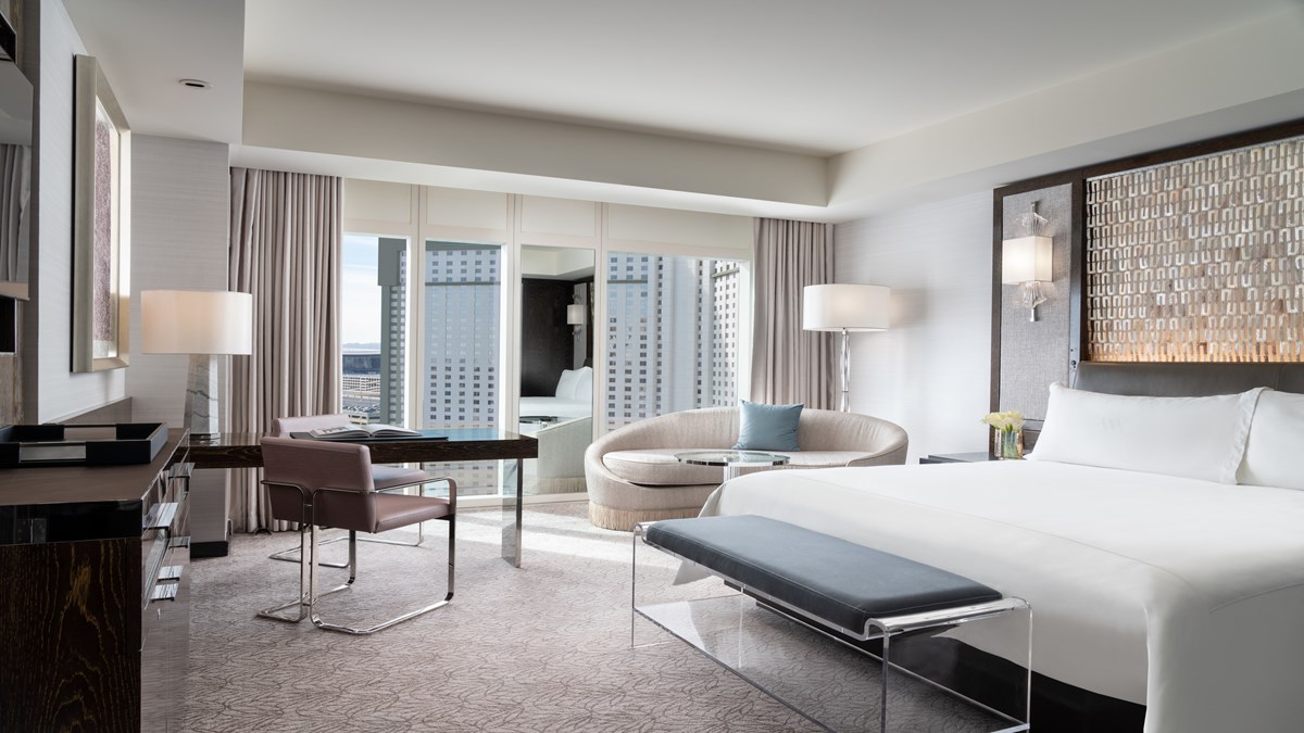 City View One King Bed | Waldorf Astoria Las Vegas | Inspirato